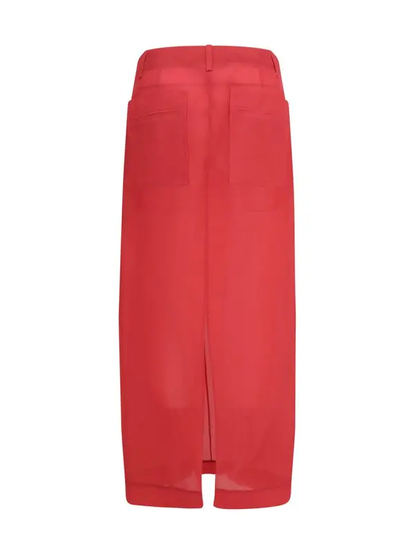 Khaite Lucian Maxi Skirt - Raspberry