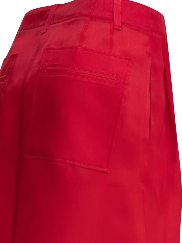Khaite Lucian Maxi Skirt - Raspberry
