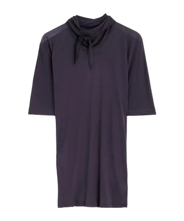 LEMAIRE Short Sleeved Scarf Detailed Blouse - Black