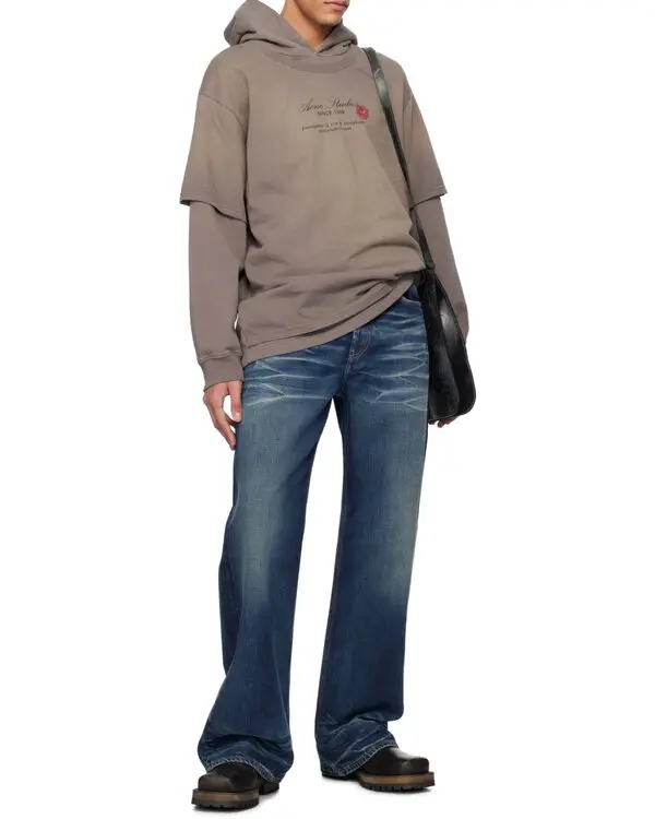 Acne Studios Double Layered Hoodie - Grey