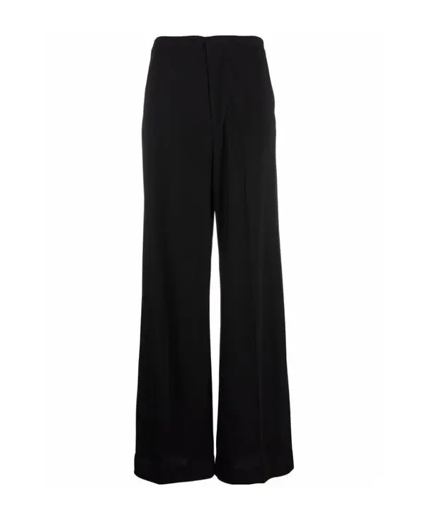 MAISON MARGIELA Pressed-crease Wide Leg Trousers - Black