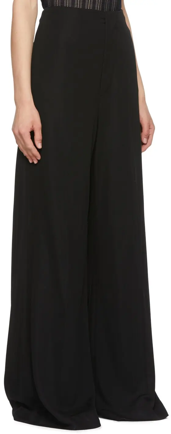 MAISON MARGIELA Pressed-crease Wide Leg Trousers - Black