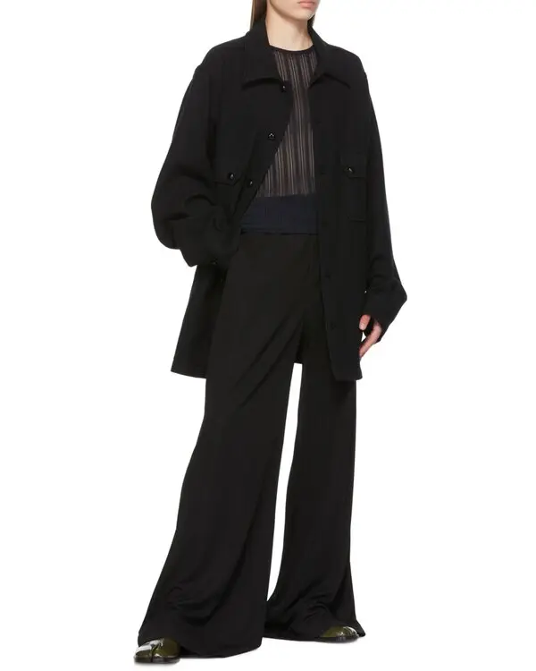 MAISON MARGIELA Pressed-crease Wide Leg Trousers - Black