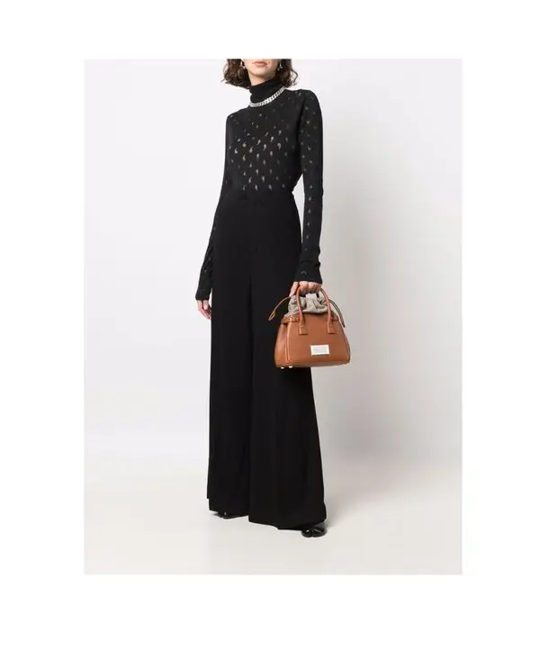 MAISON MARGIELA Pressed-crease Wide Leg Trousers - Black