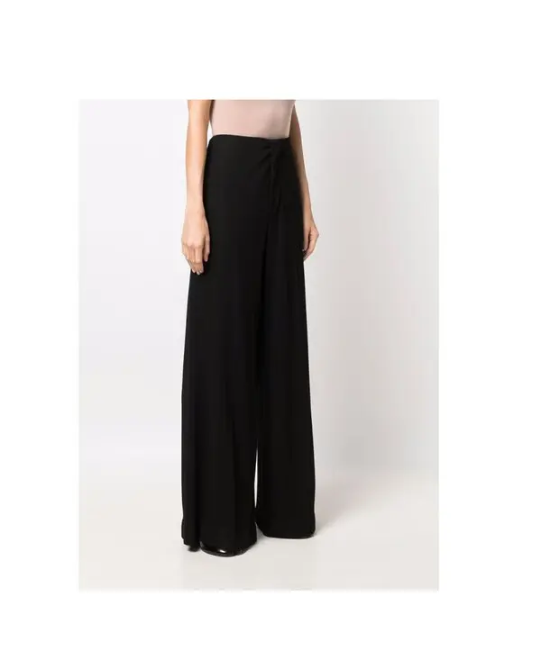 MAISON MARGIELA Pressed-crease Wide Leg Trousers - Black
