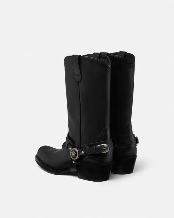 Versace Square-toe Heeled Boots