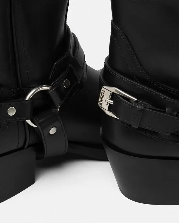 Versace Square-toe Heeled Boots