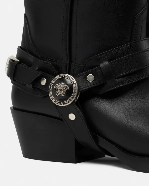 Versace Square-toe Heeled Boots