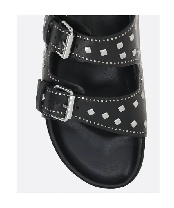 Isabel Marant Étoile Lennyo Studded Slip-on Slides - Black