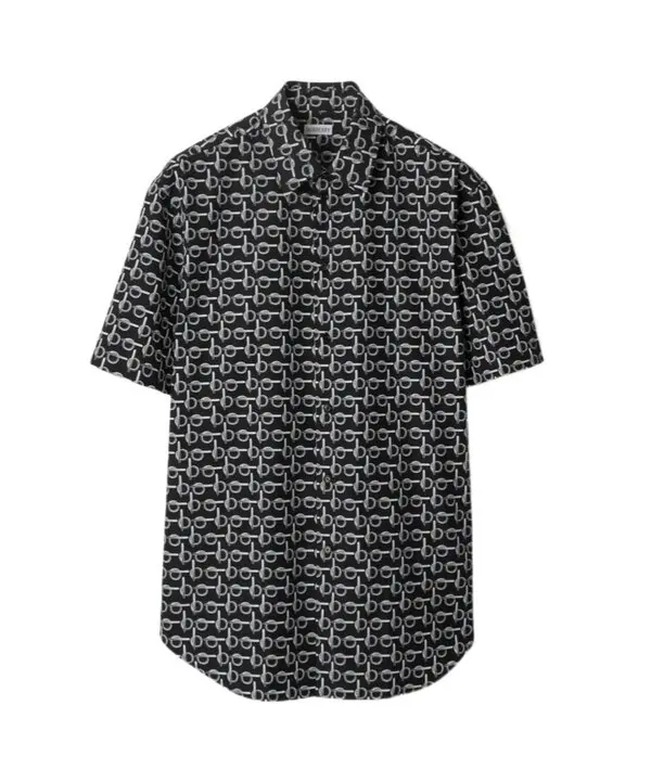 Burberry B-line Printed Short-sleeved Shirt - Black