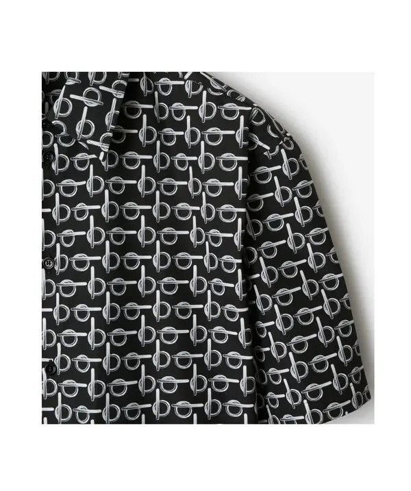 Burberry B-line Printed Short-sleeved Shirt - Black