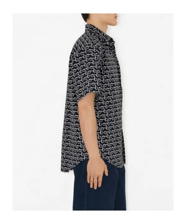 Burberry B-line Printed Short-sleeved Shirt - Black