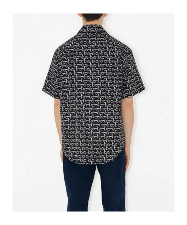 Burberry B-line Printed Short-sleeved Shirt - Black