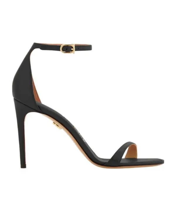 FERRAGAMO Stiletto Sandals With Adjustable Ankle Strap - Black