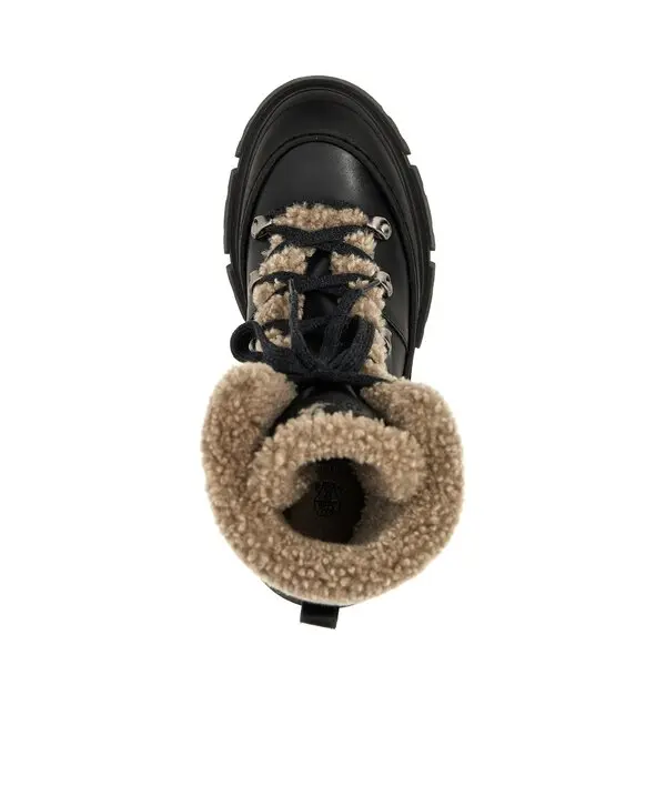 Brunello Cucinelli Round Toe Lace-up Ankle Boots