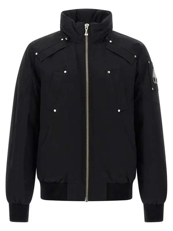 Moose Knuckles Hooded Down Jacket With Logo Detailing - No