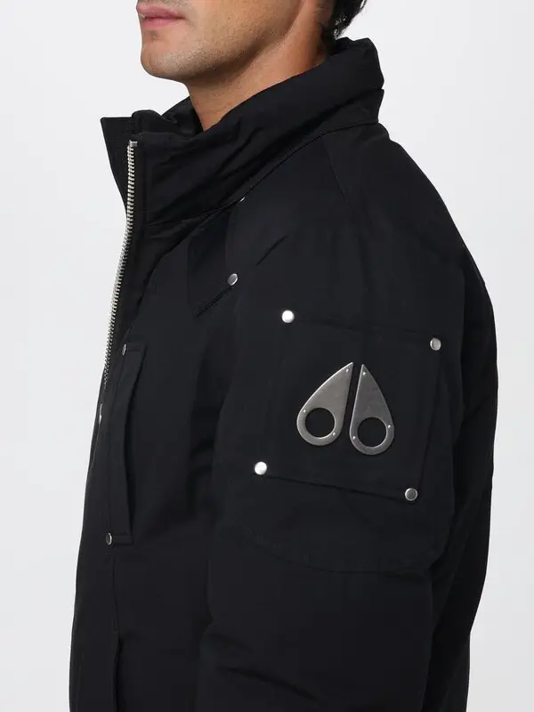 Moose Knuckles Hooded Down Jacket With Logo Detailing - No