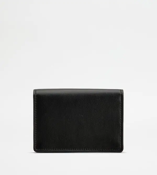 TOD'S Bar Snap Buttoned Wallet - Black