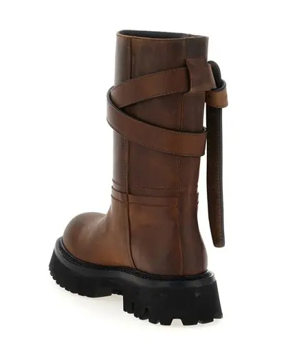 Moschino Belted Combat Boots