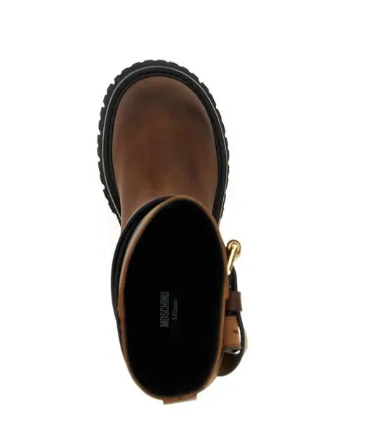 Moschino Belted Combat Boots