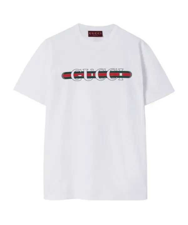 Gucci Logo Printed Crewneck T-shirt - White