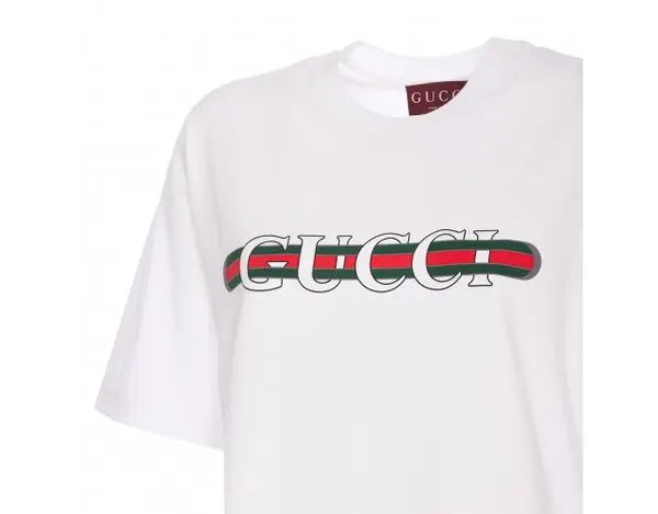 Gucci Logo Printed Crewneck T-shirt - White