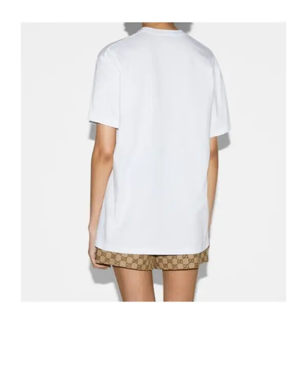 Gucci Logo Printed Crewneck T-shirt - White