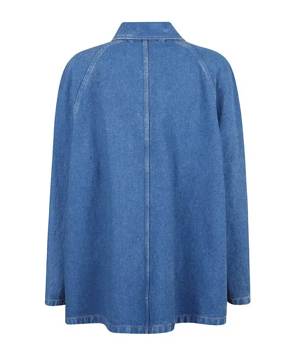 Marni Oversized Flap-pocket Denim Jacket - Ocean