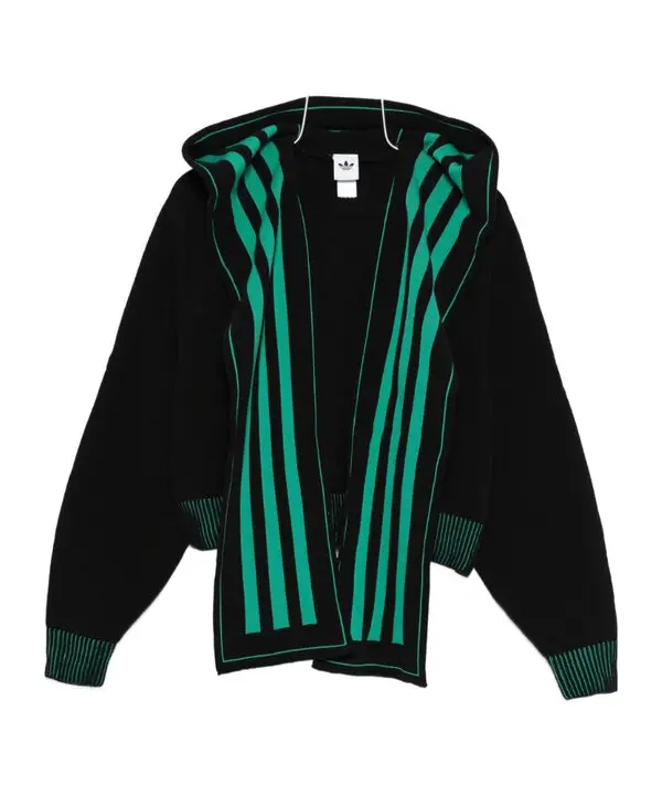 ADIDAS ORIGINALS Scarf Hoodie With Striped Detailing - Black