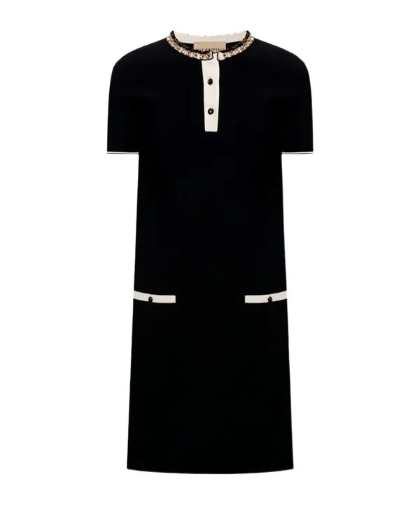 Valentino Garavani Embroidered Stretch Viscose Dress