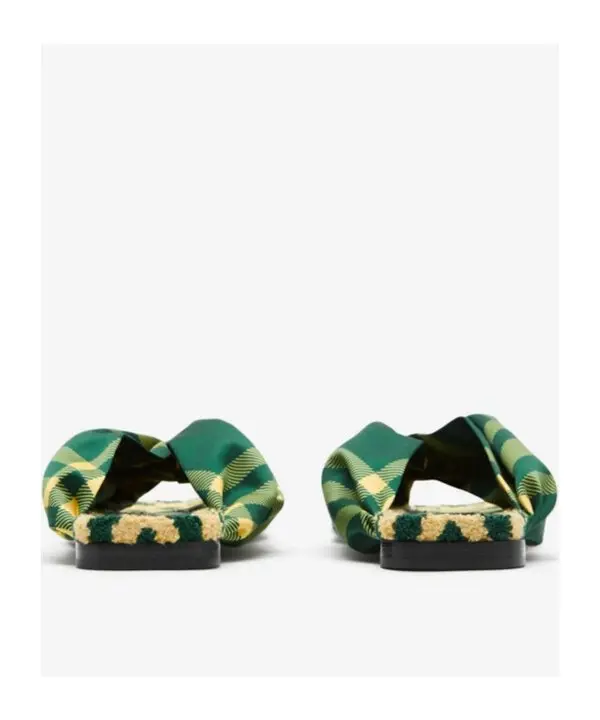 Burberry Checked Thong-strap Pool Flat Slides