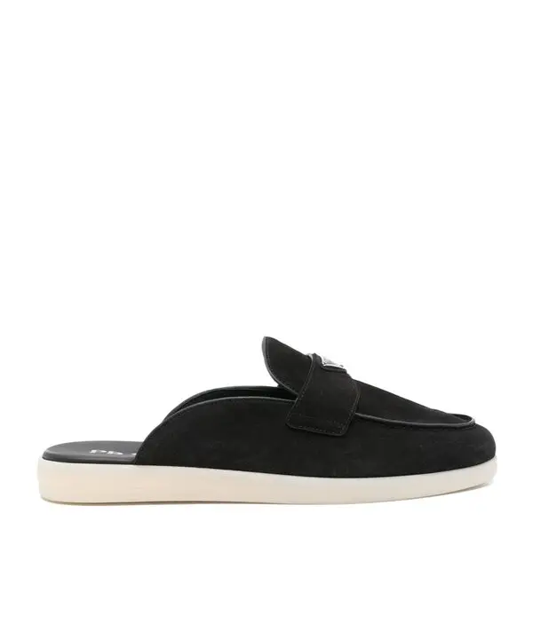 Prada Band Logo Mules - Black