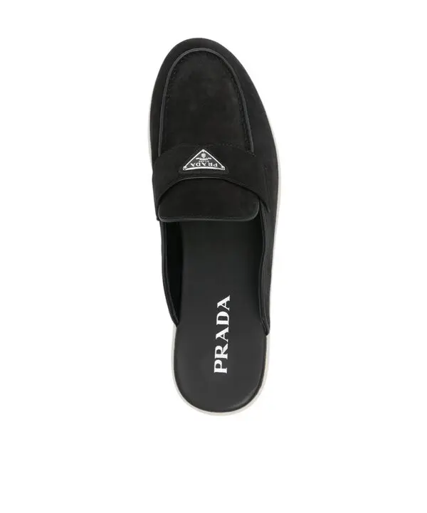 Prada Band Logo Mules - Black