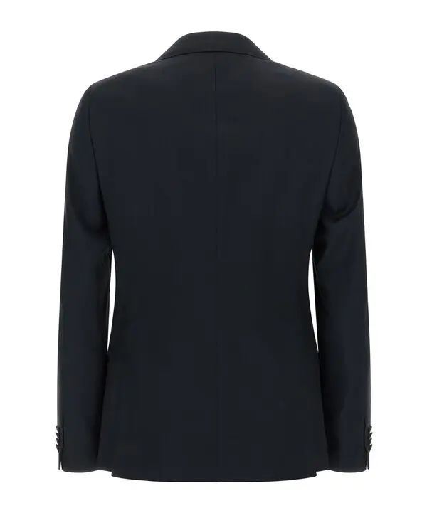 Zegna Pinstripe Single Breasted Suit Set - Blue