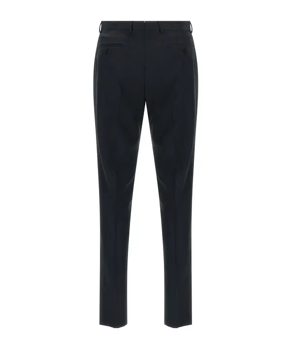 Zegna Pinstripe Single Breasted Suit Set - Blue
