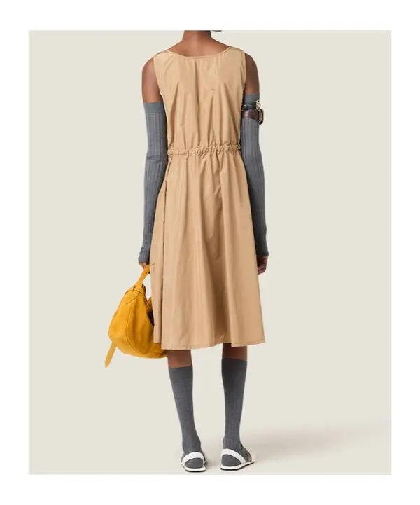 Miu Miu Sleeveless Technical Silk Dress