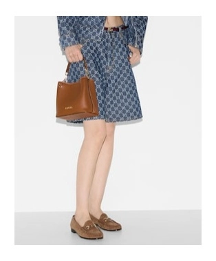 Gucci Low Waist Gg Denim Jacquard Shorts