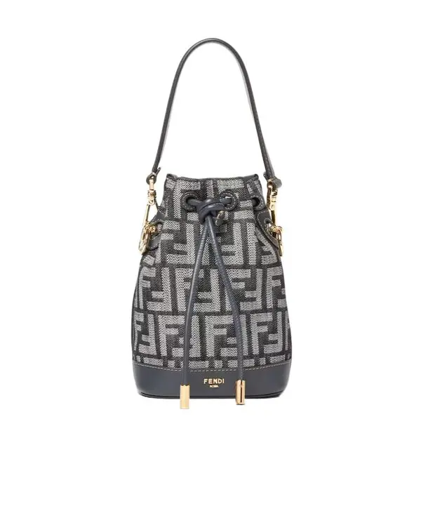 Fendi Mon Tresor Ff Jacquard Mini Bucket Bag