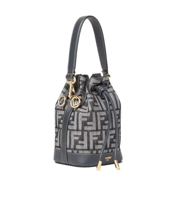 Fendi Mon Tresor Ff Jacquard Mini Bucket Bag