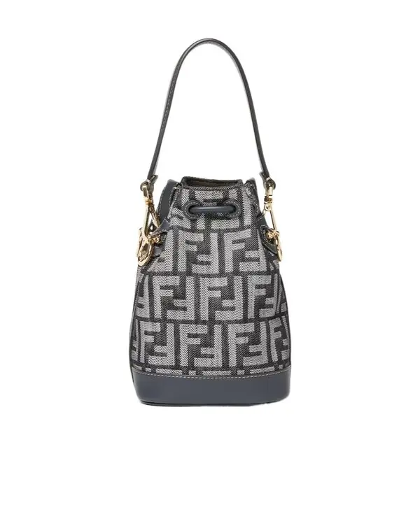 Fendi Mon Tresor Ff Jacquard Mini Bucket Bag