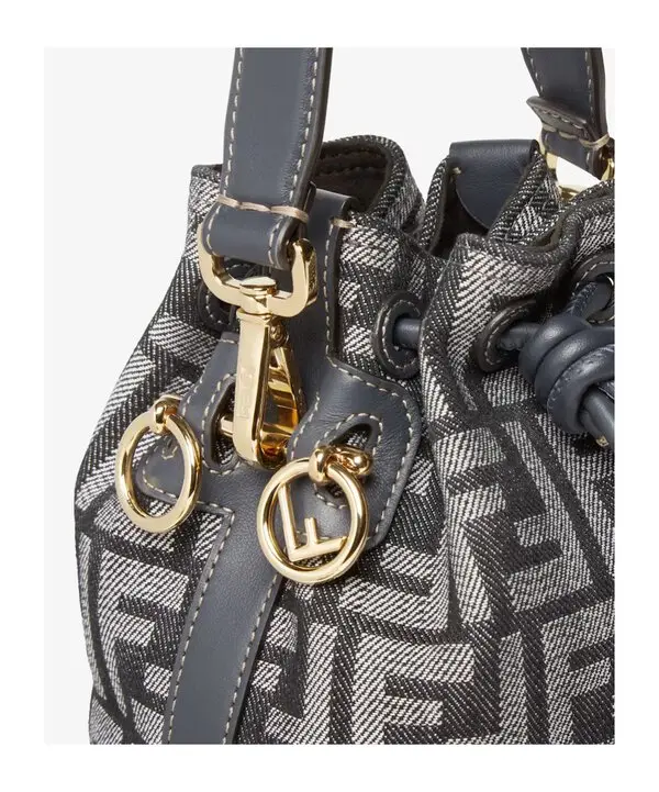 Fendi Mon Tresor Ff Jacquard Mini Bucket Bag