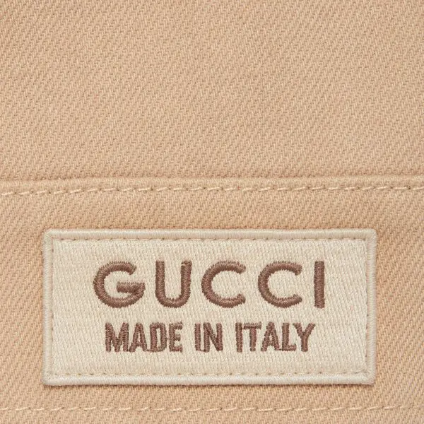 Gucci Gg Detail Denim Jacket - Nude