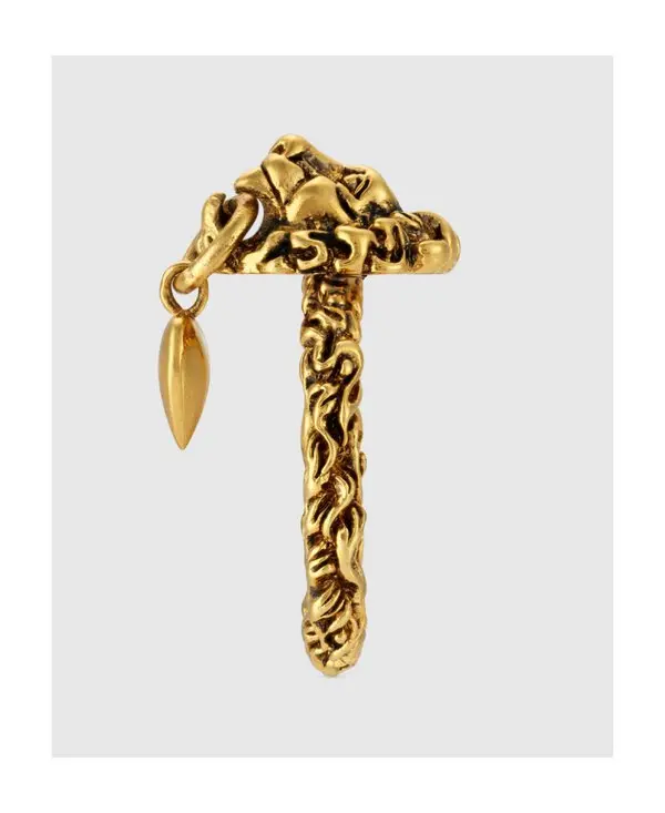 Gucci Lion Head Heart Charm Ring