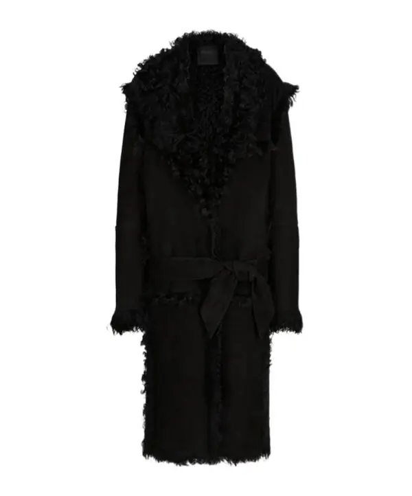 Attico Long Coat With Belt