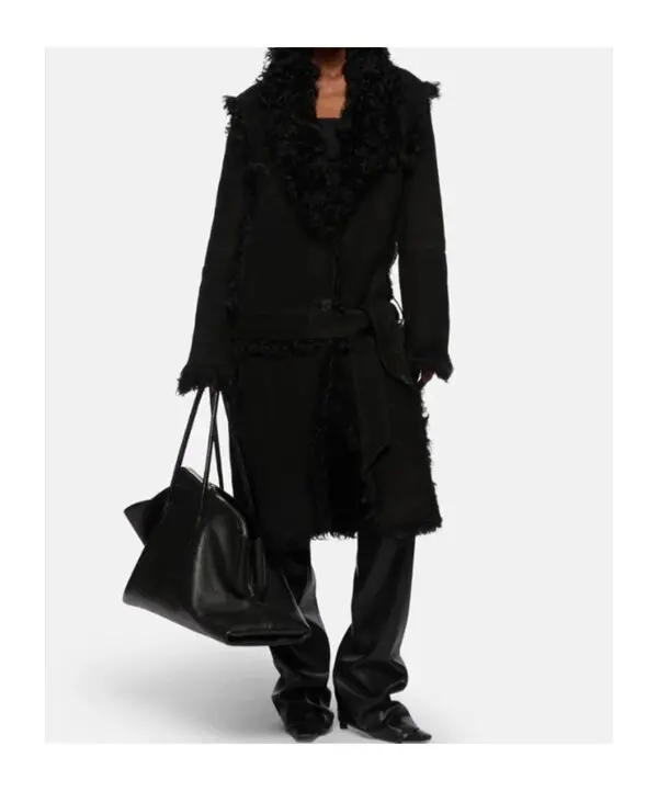 Attico Long Coat With Belt