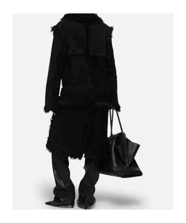 Attico Long Coat With Belt