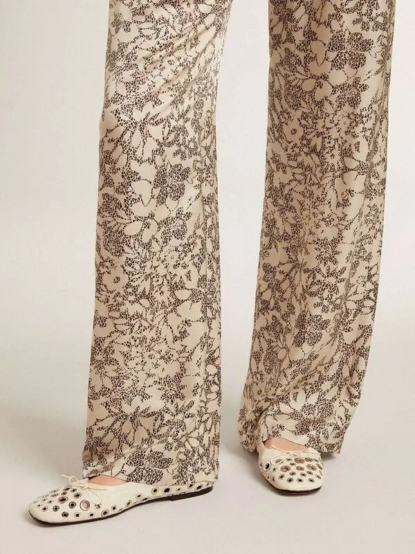 GOLDEN GOOSE Eyelets Detailed Flat - Nude