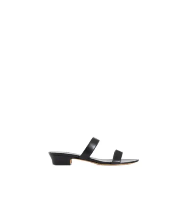 THE ROW Chunky Heel Sandals - Black