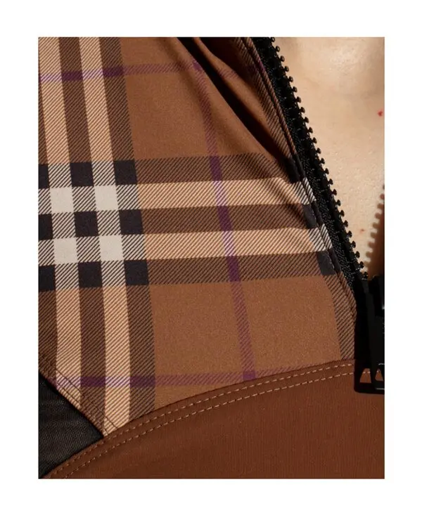 Burberry Checked Stretch-jersey Cropped Top
