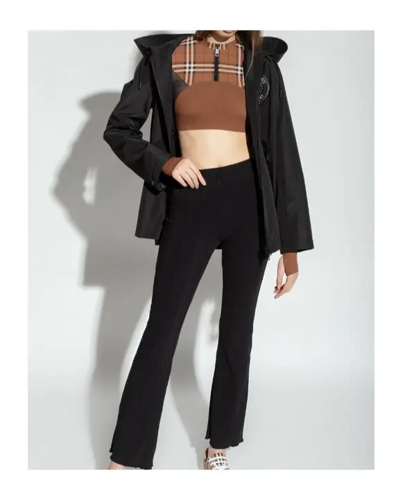 Burberry Checked Stretch-jersey Cropped Top